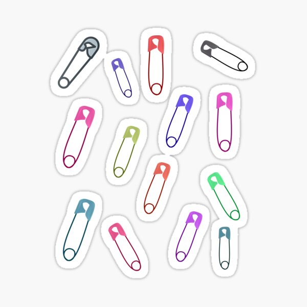 " Safety pin" Sticker for Sale by soufyane | Redbubble