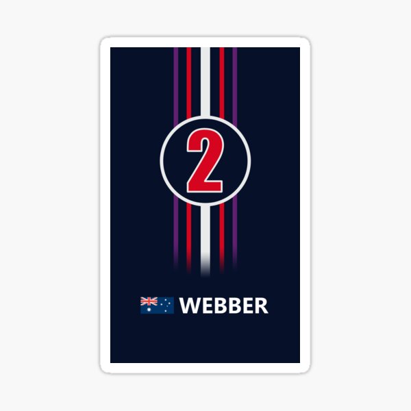"F1 2013 - #2 Webber" Sticker for Sale by sednoid | Redbubble