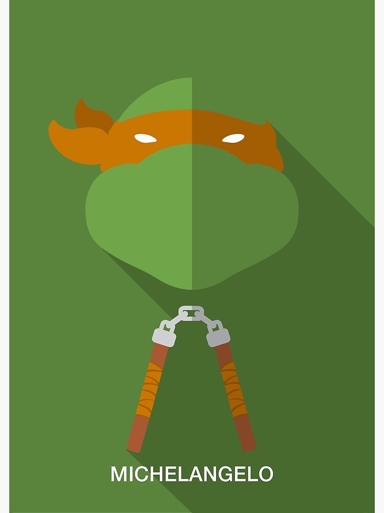 "Minimalist - TMNT - Michelangelo" Poster for Sale by PeterPantone ...