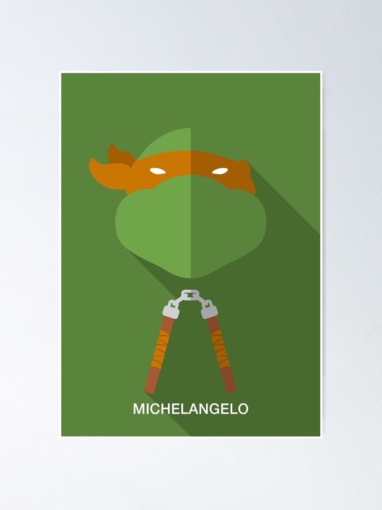 "Minimalist - TMNT - Michelangelo" Poster for Sale by PeterPantone ...
