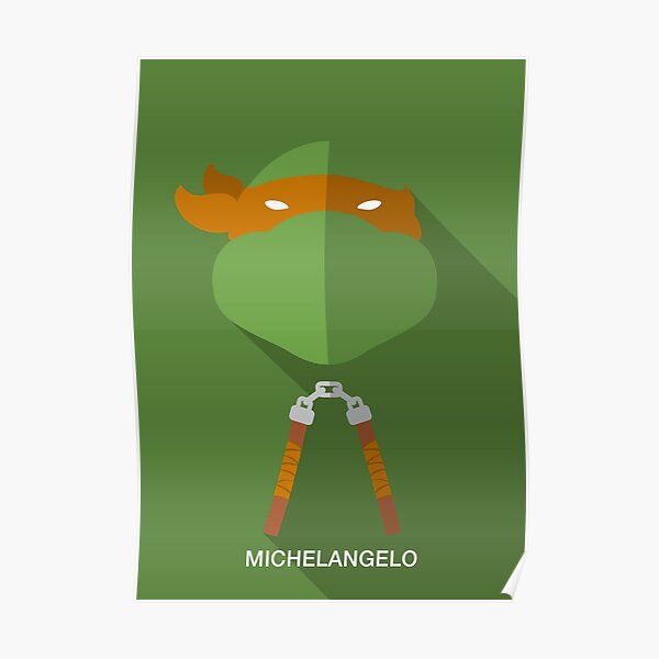 "Minimalist - TMNT - Michelangelo" Poster for Sale by PeterPantone ...