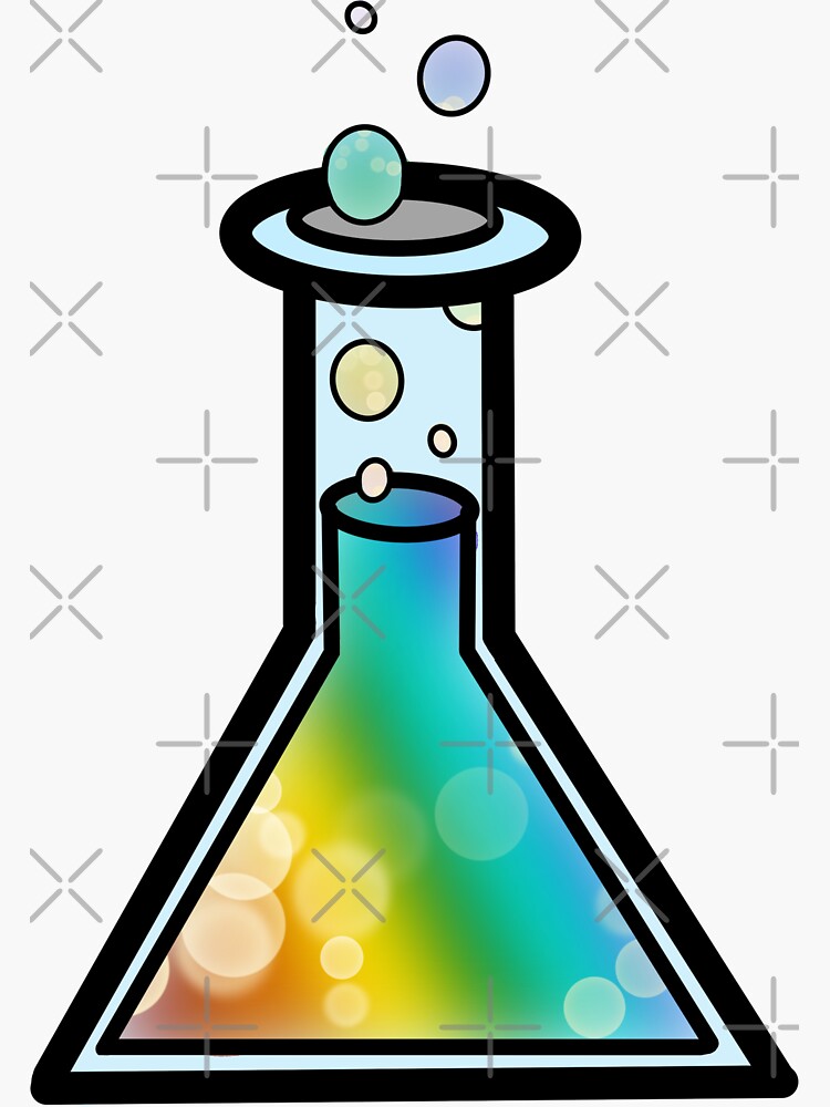 "Science rainbow conical flask" Sticker for Sale by bzimmerman73 ...