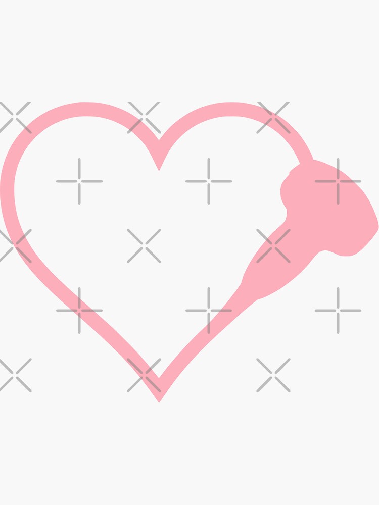 "Light Pink Heart Probe-sonographer" Sticker for Sale by designbyliz ...