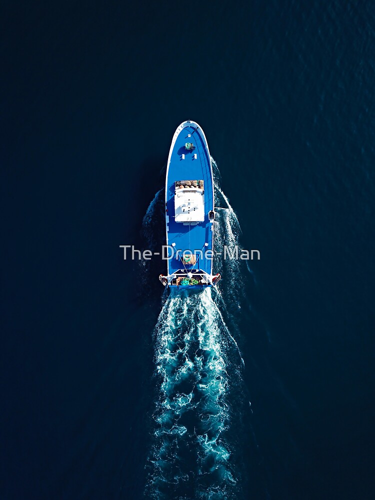 "Fishing Trawler Top View | Aerial Photography " Sticker for Sale by ...