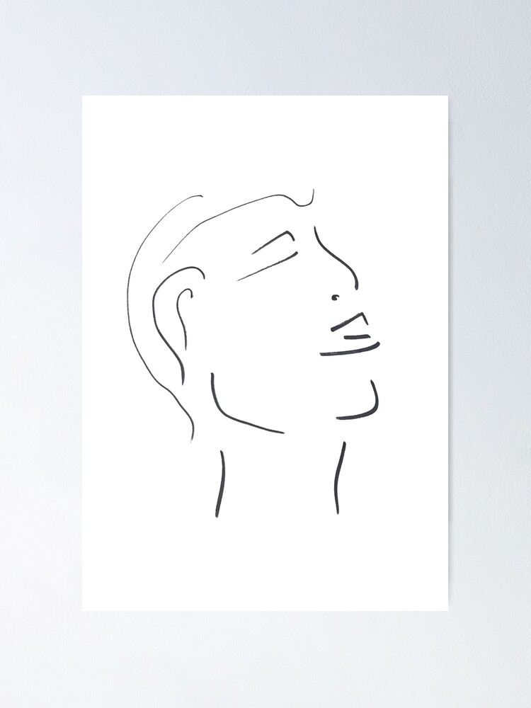 "Side Profile Line Drawing " Poster for Sale by isobelcough | Redbubble