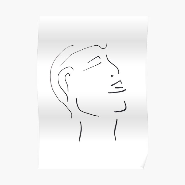 "Side Profile Line Drawing " Poster for Sale by isobelcough | Redbubble