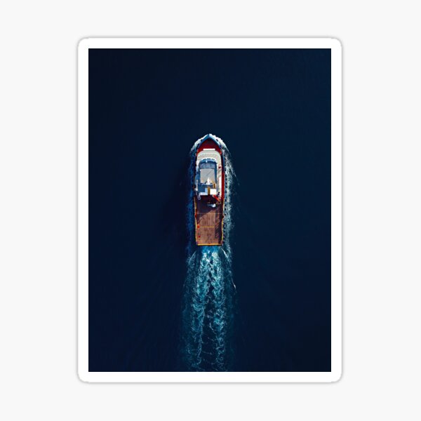 "Tug Boat Top View | Aerial Photography " Sticker for Sale by The-Drone ...