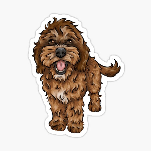 "Cute Cockapoo | Cute Dog Art" Sticker by shirinsart | Redbubble