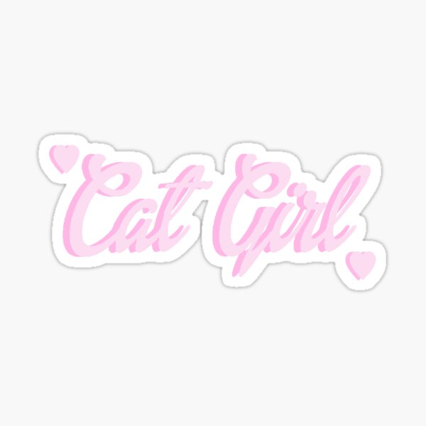 "Cat Girl" Sticker for Sale by glitteryhearts | Redbubble