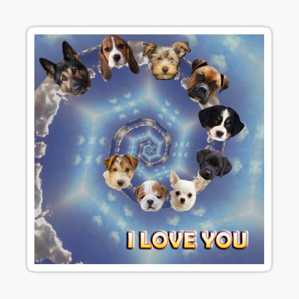 "i love dogs" Sticker by HC1976 | Redbubble