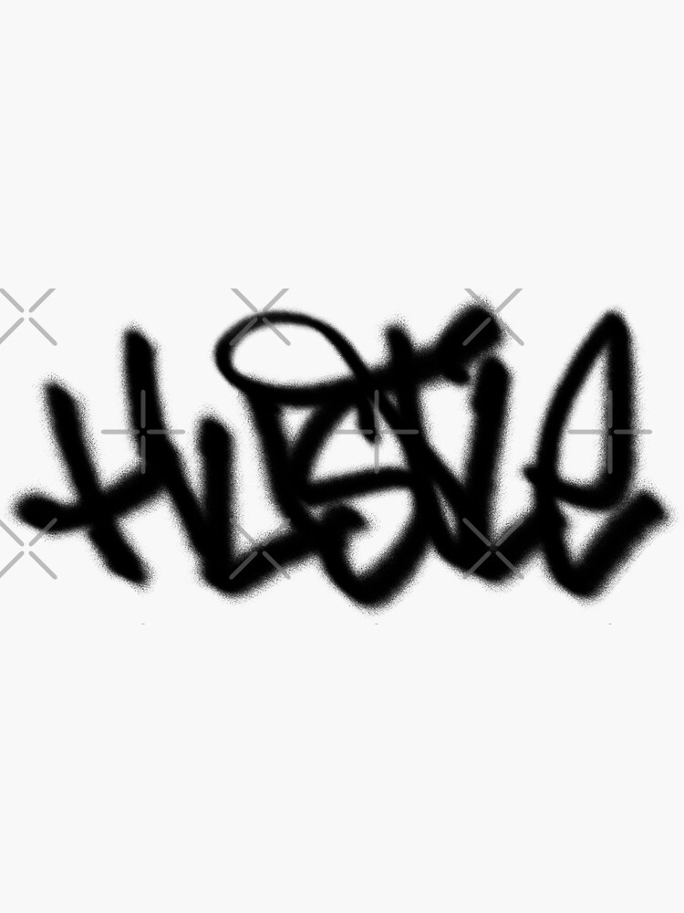 "Hustle graffiti" Sticker by SamuelMolina | Redbubble