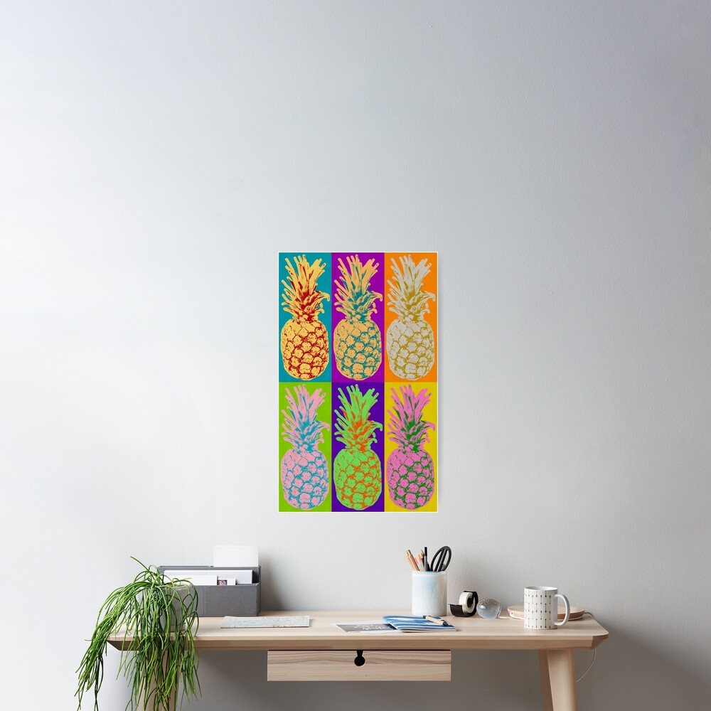 "Ananas Pop Art Retro Design Grafik Ananas Frucht" Poster von joannejgg ...