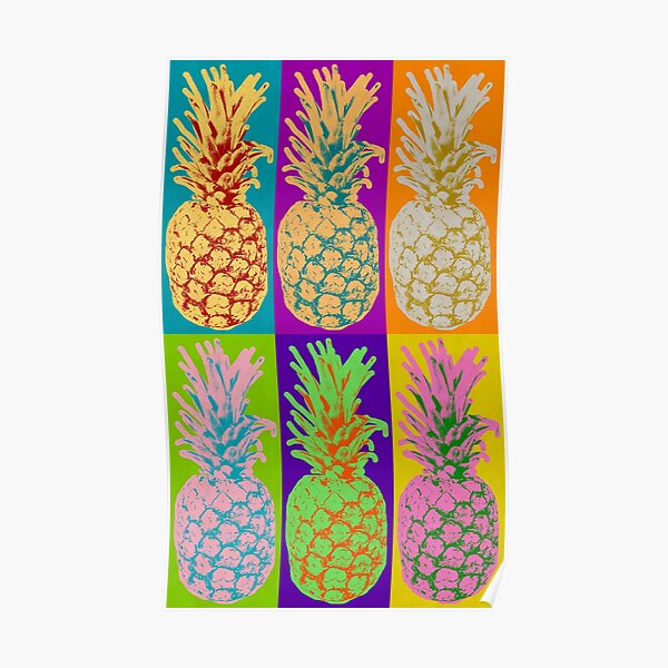 "Ananas Pop Art Retro Design Grafik Ananas Frucht" Poster von joannejgg ...