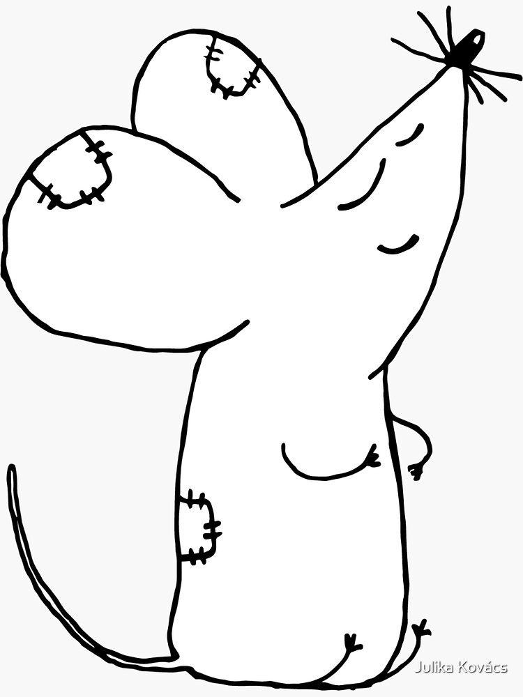 "Cute little mouse sticker" Sticker for Sale by julikak | Redbubble