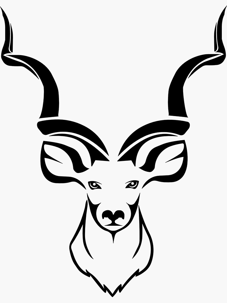 "Africa logo: Kudu" Sticker for Sale by rianpienaar17 | Redbubble