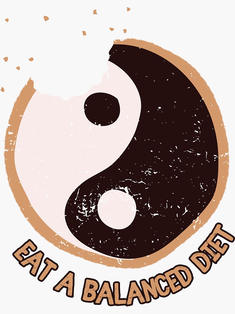 "Eat a Balanced Diet" Sticker for Sale by awkwarddesignco | Redbubble