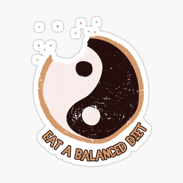 "Eat a Balanced Diet" Sticker for Sale by awkwarddesignco | Redbubble