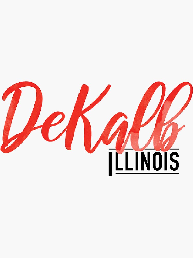"DeKalb Illinois Sticker" Sticker for Sale by elsyej | Redbubble