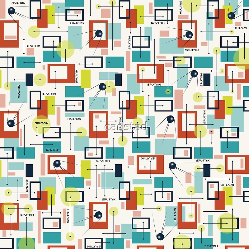 "Sputnik Fifties Inspired Pattern" by carlstad | Redbubble