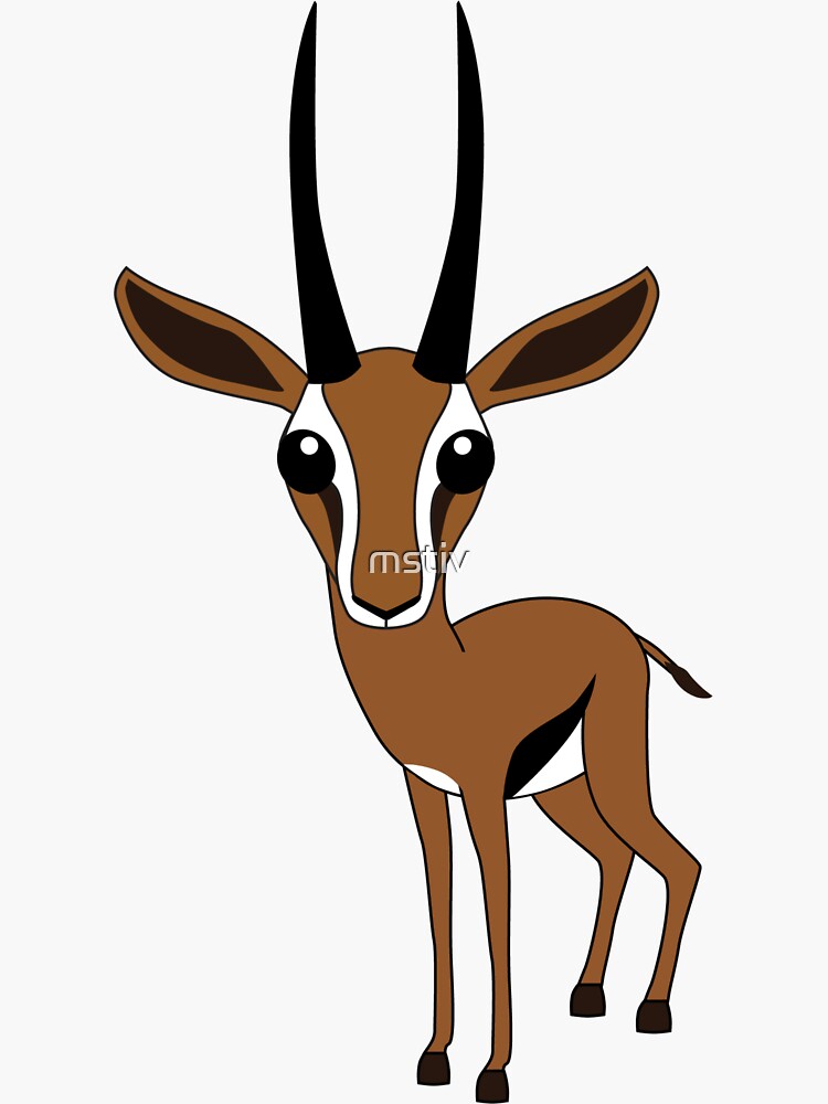 "Gazelle" Sticker for Sale by mstiv | Redbubble