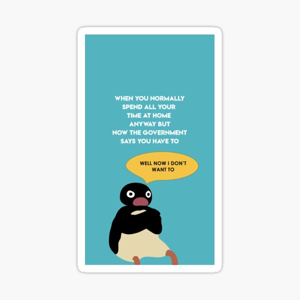 "Stubborn Penguin Meme" Sticker for Sale by kimsterzzz | Redbubble