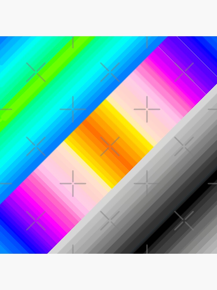 "Grey rainbow stripes " Sticker by AngelKittenArt | Redbubble