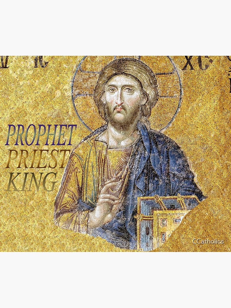 "Jesus as Priest, Prophet, and King" Tapestry by CCatholics | Redbubble