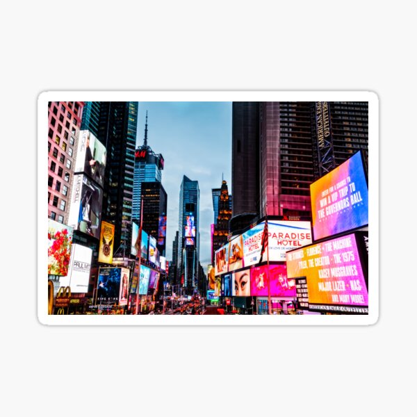 "Times Square on Parade" Sticker for Sale by KayBrewer | Redbubble