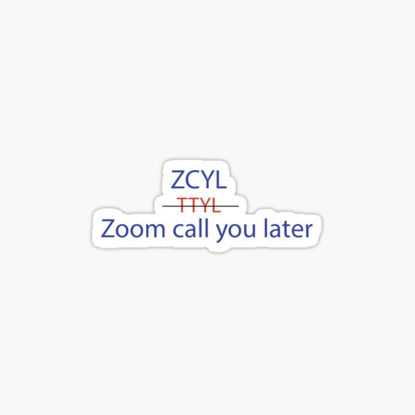 "Zoom sticker" Sticker by Charliesellsart | Redbubble