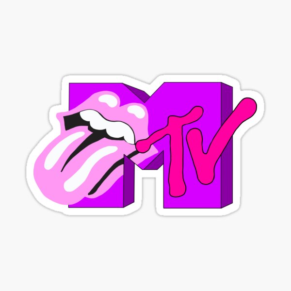 "pink/purple mtv design" Sticker for Sale by ekneifel | Redbubble