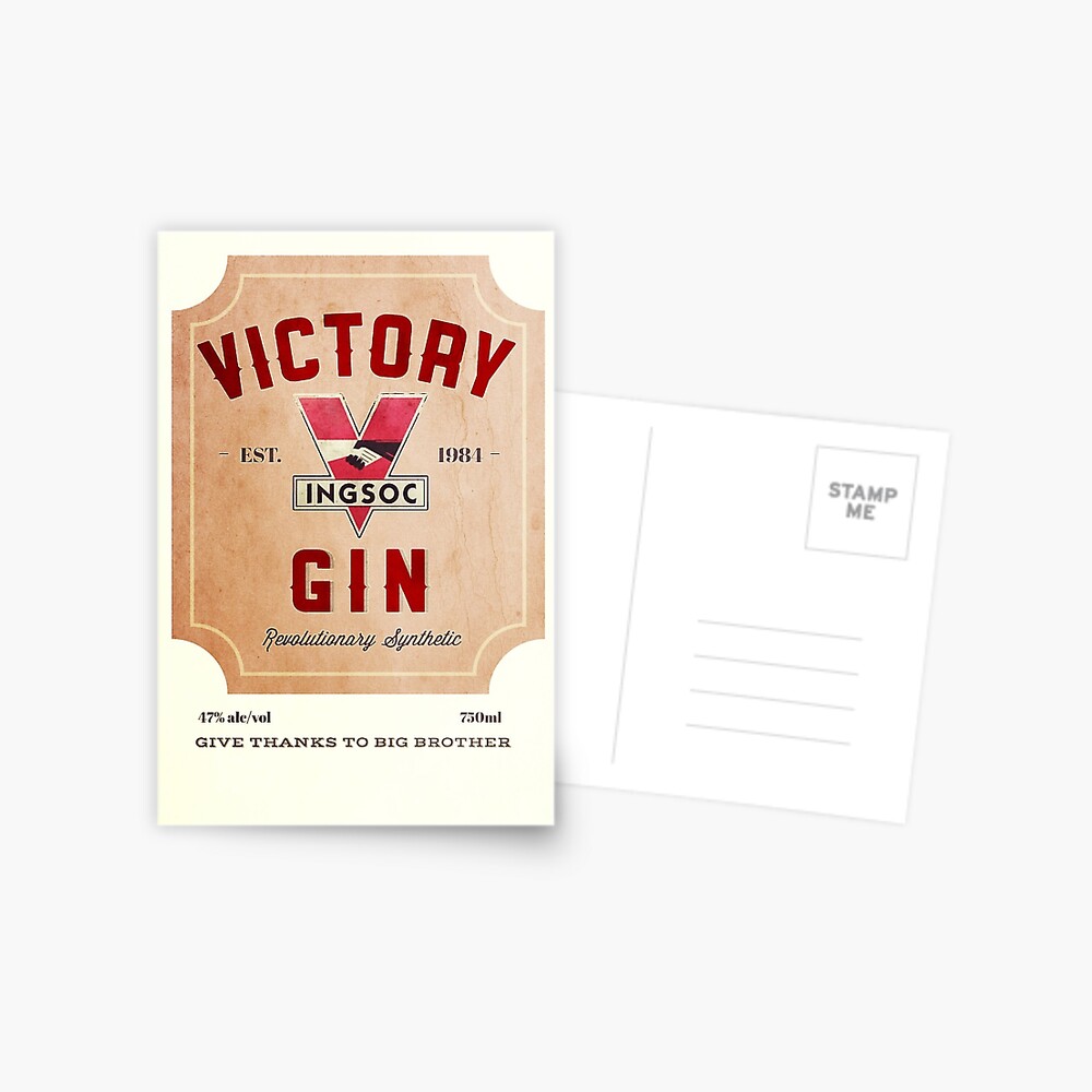 "victory gin 1984 by george orwell" Sticker for Sale by atlashall ...