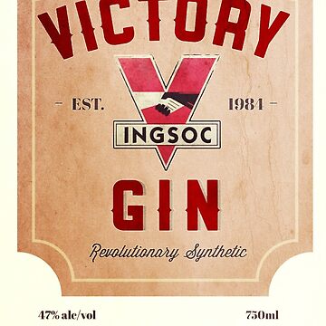 "victory gin 1984 by george orwell" Sticker for Sale by atlashall ...
