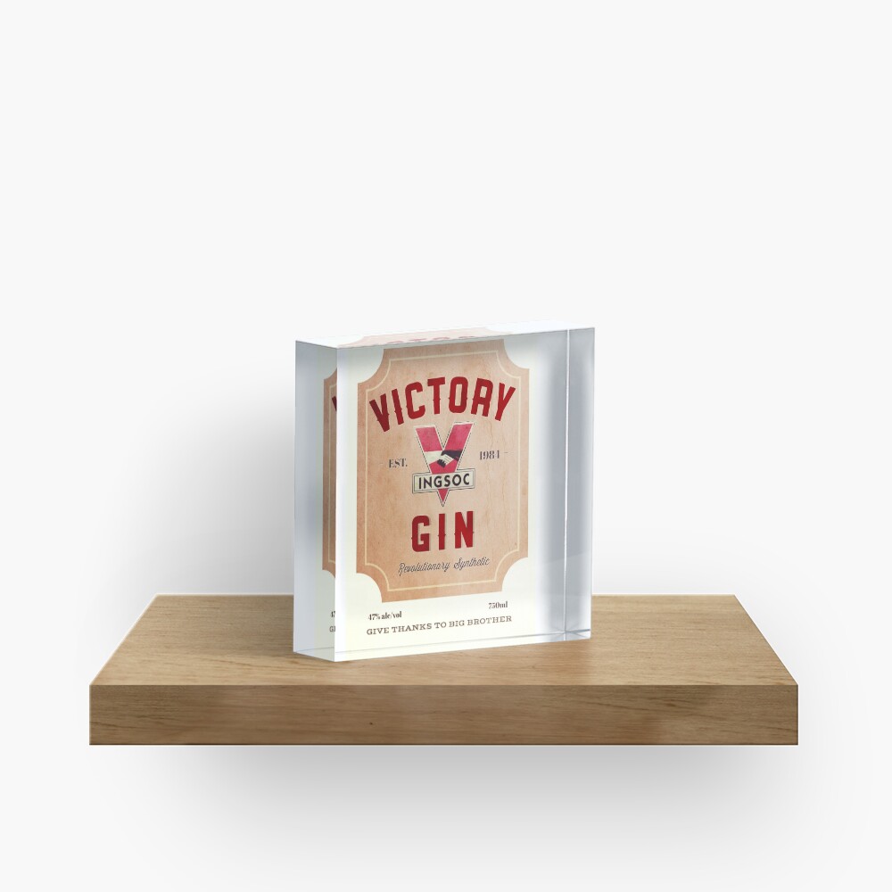 "victory gin 1984 by george orwell" Sticker for Sale by atlashall ...