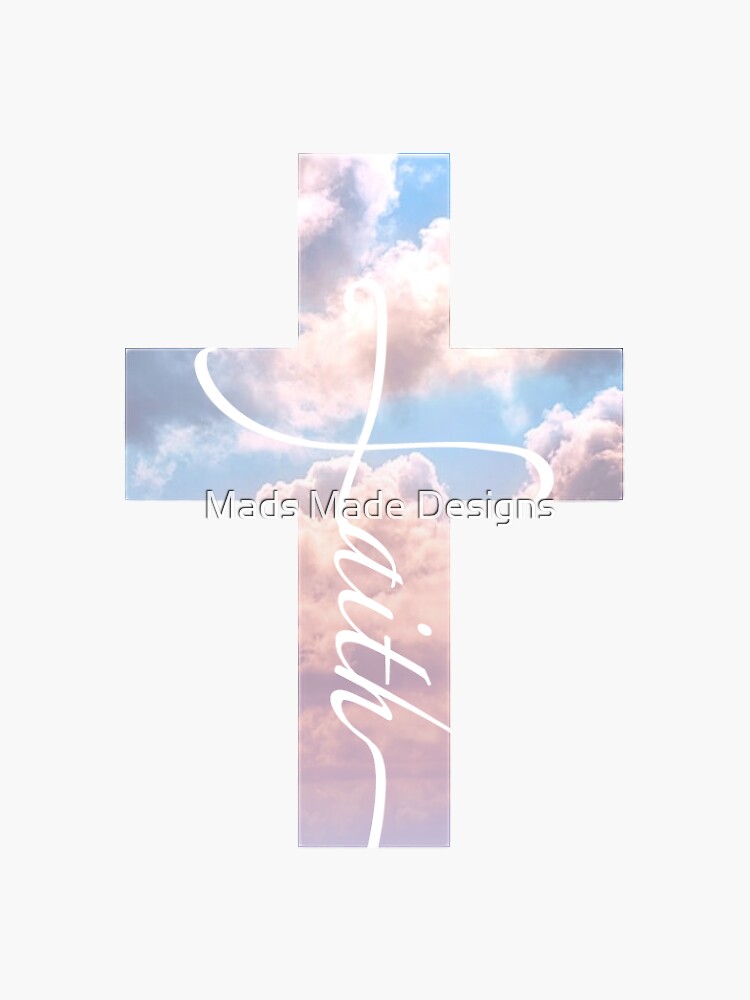 "Faith Cross" Sticker for Sale by maddielough | Redbubble