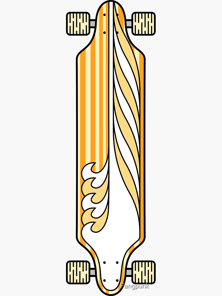 "Longboard Summer Sunset" Sticker for Sale by Fangpunk | Redbubble