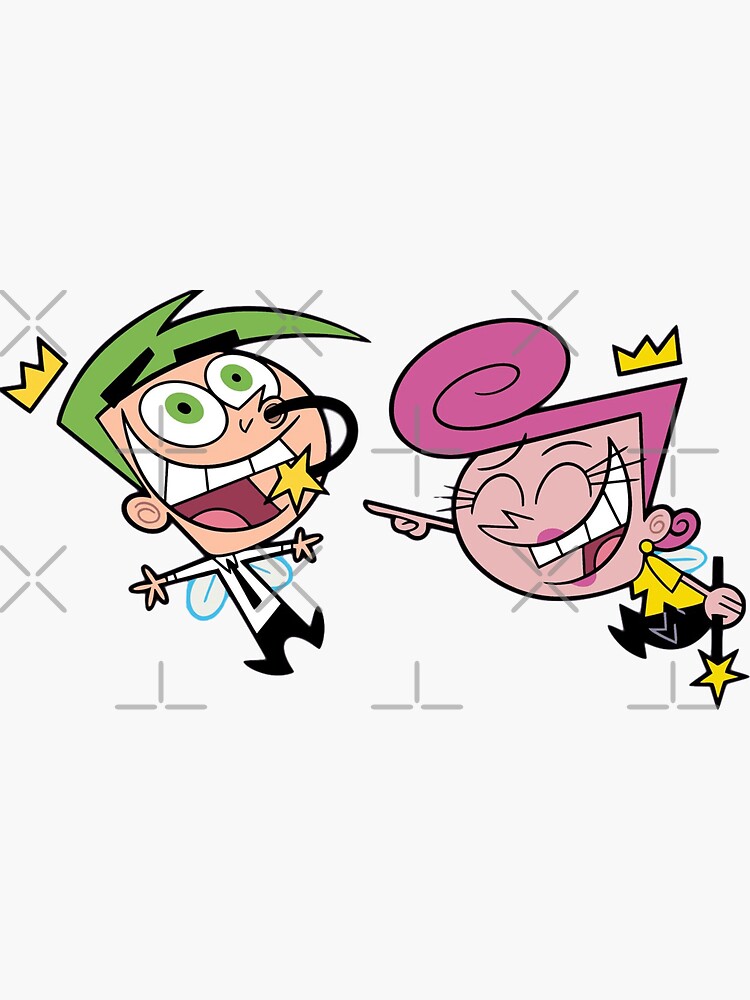 "The Fairly Odd Parents Cosmo and Wanda" Sticker by sswain | Redbubble