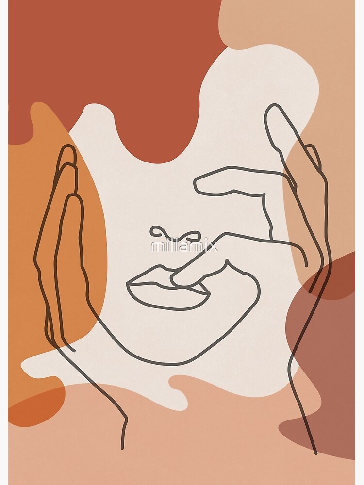 "COLOR BLOCK LINE FACES" Poster for Sale by millamix | Redbubble