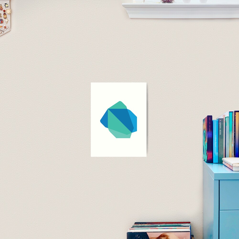 "Dart Logo for Flutter/Dart Software Developer (White)" Art Print for ...