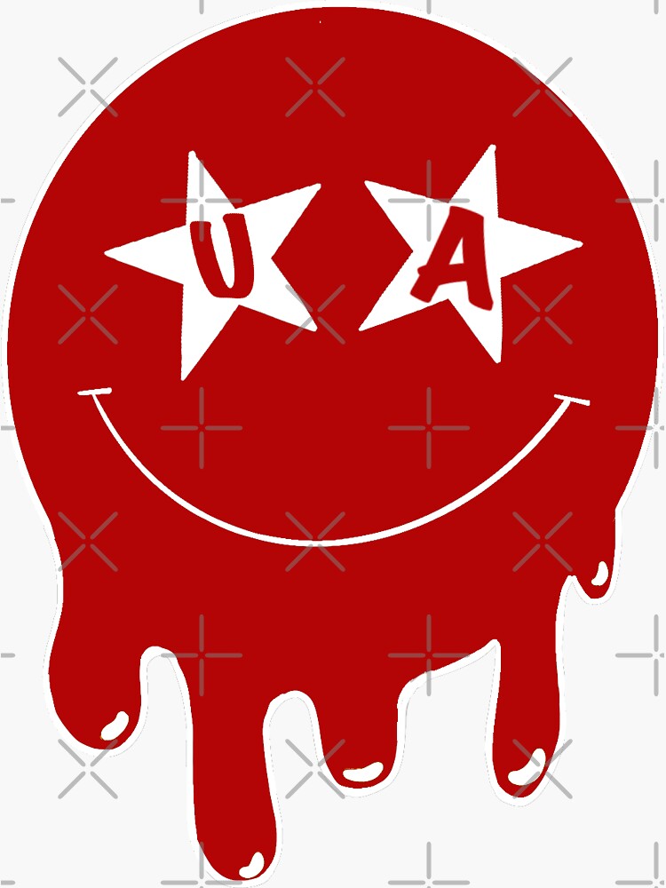 " University of Alabama Drip Smiley" Sticker by smstickersx | Redbubble