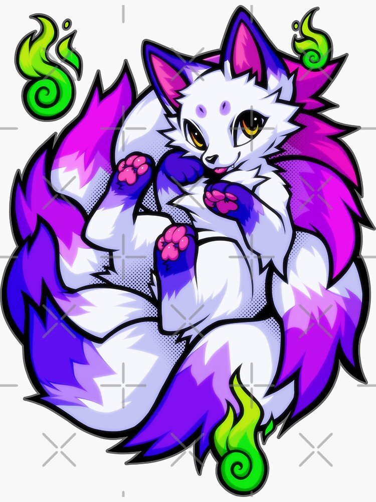 "Fox Fire" Sticker by falvie | Redbubble