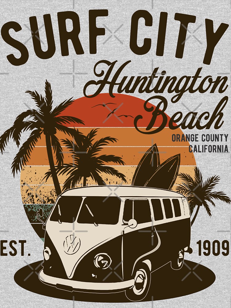 "Vintage Surf City Huntington Beach California Summer Gift " T-shirt ...