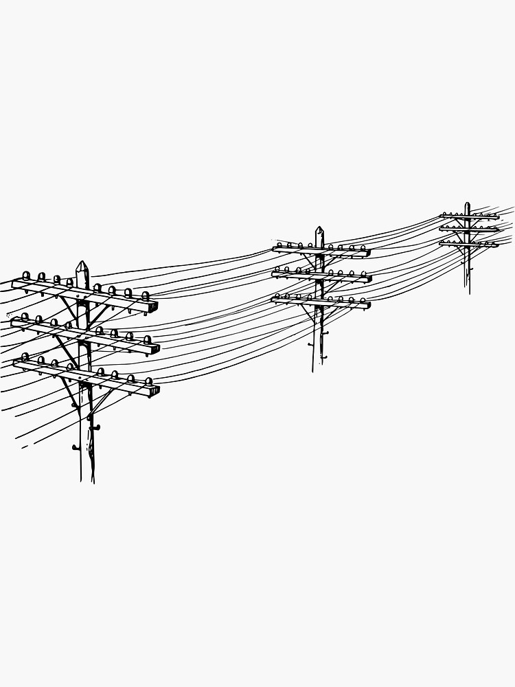 "Power Lines" Sticker by Reethes | Redbubble