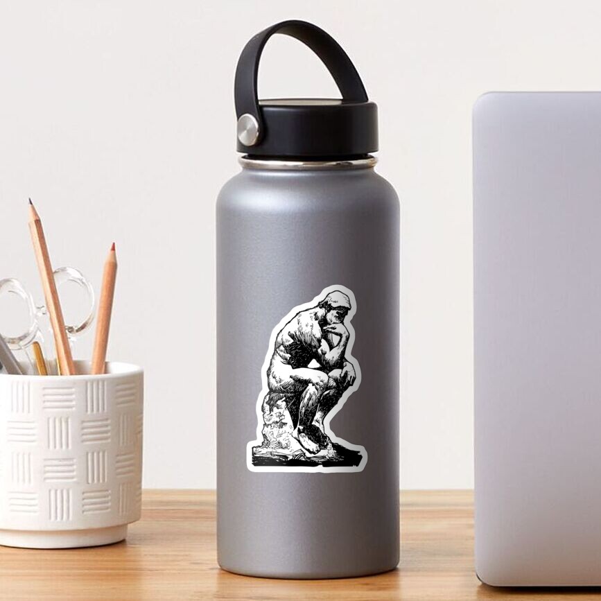 "Thinking Man Statue" Sticker for Sale by Reethes | Redbubble