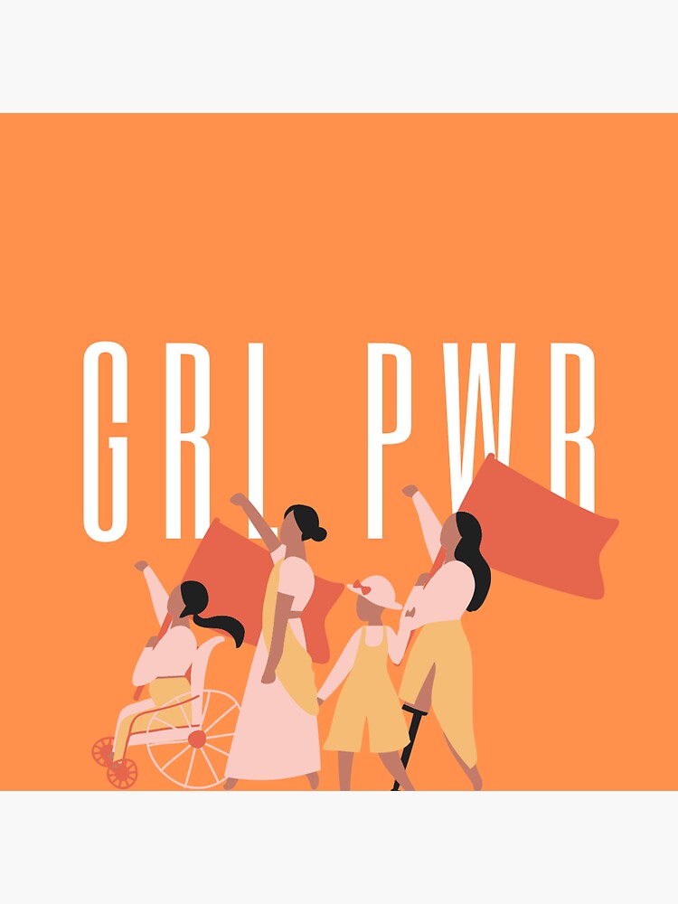 "GRL PWR (girl power) " Sticker by griffinparrow | Redbubble