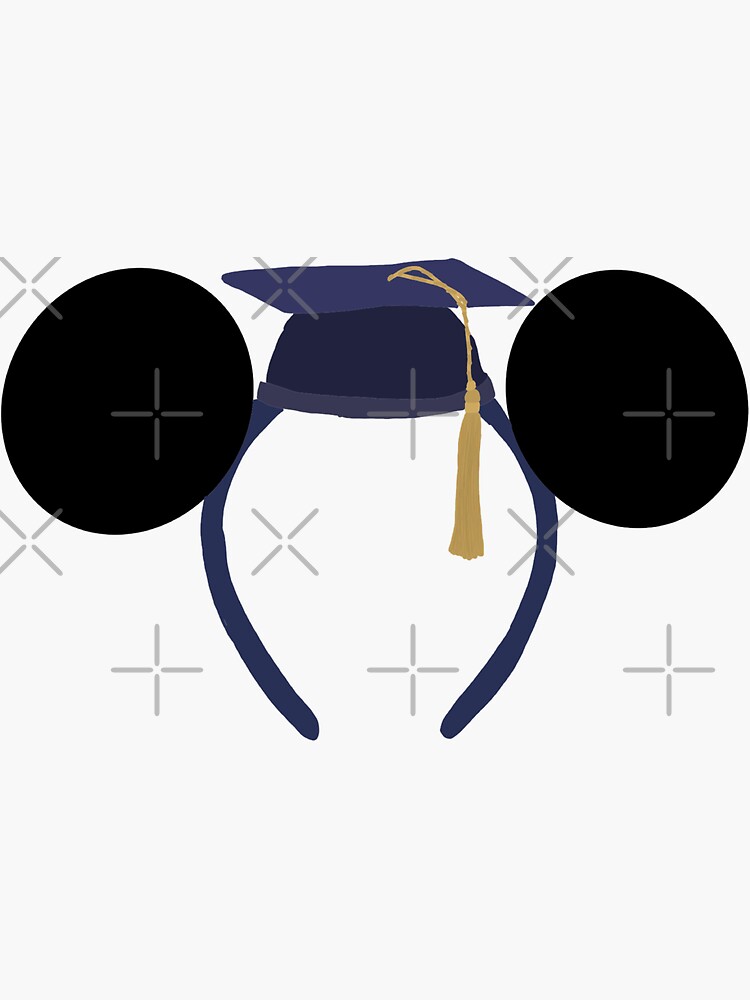 "Graduation Mickey ears" Sticker for Sale by Ashley0615 | Redbubble