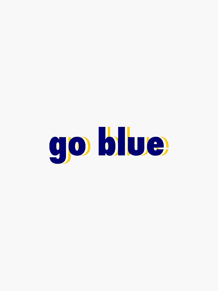 "go blue" Sticker for Sale by twalsh23 | Redbubble