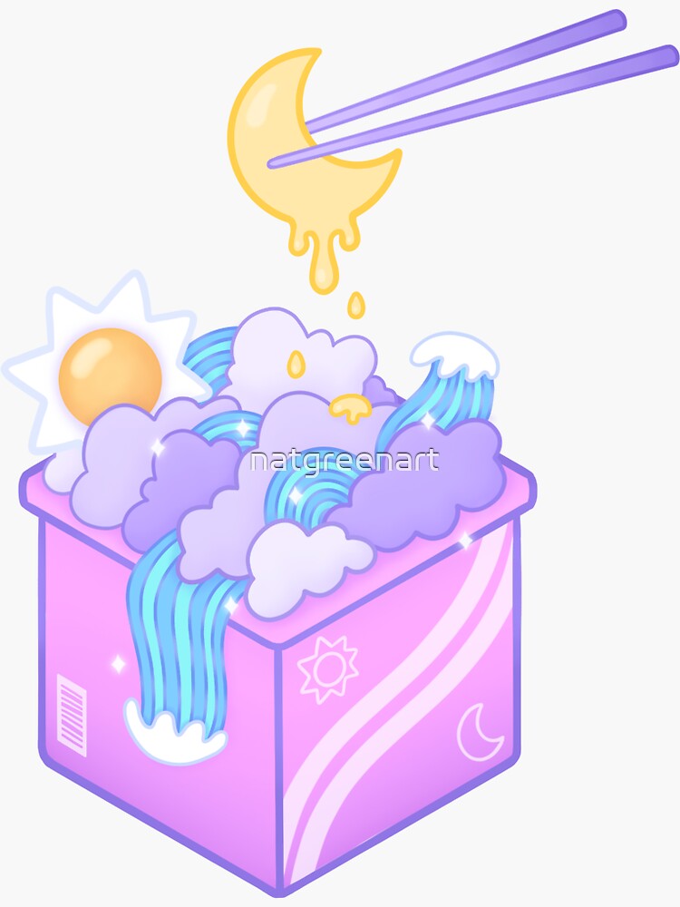 "Cosmic Ramen" Sticker for Sale by natgreenart | Redbubble
