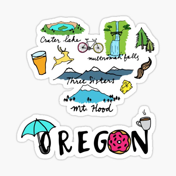 "Oregon" Sticker by Erin0987 | Redbubble