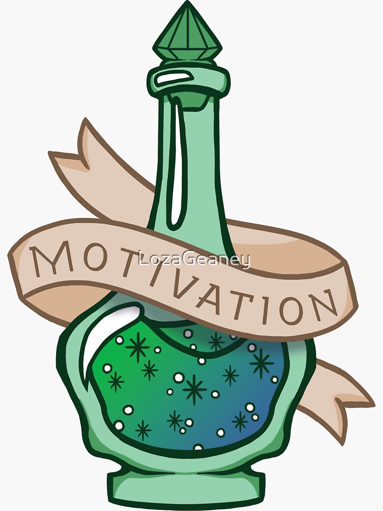"Motivation Potion" Sticker by LozaGeaney | Redbubble