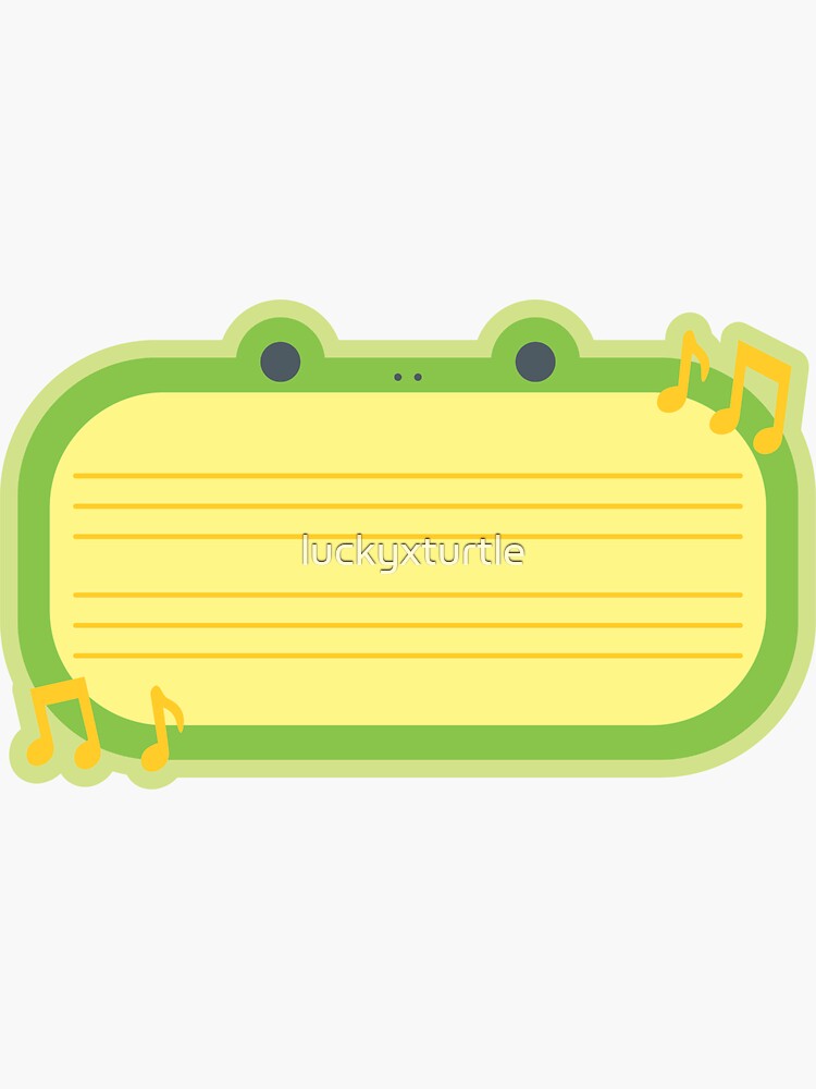 "DIY Frog music notes" Sticker for Sale by luckyxturtle | Redbubble
